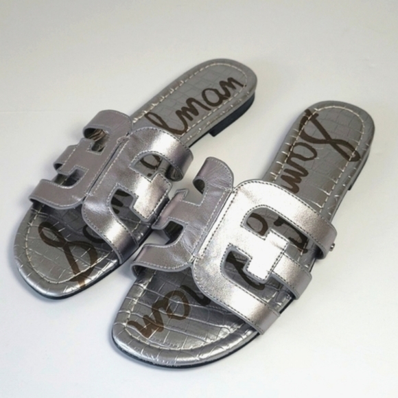 Sam Edelman | Shoes | New Sam Edelman Bay Slide Sandals In Silver ...